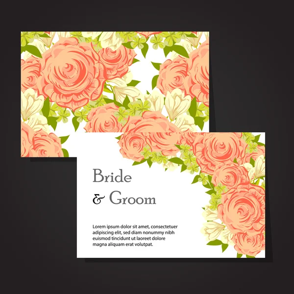 Wedding invitation card Stock Vector by ©All-about-Flowers 64103709