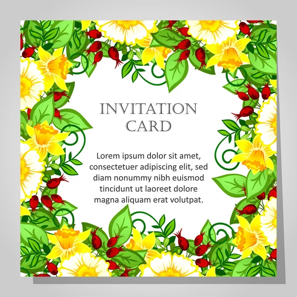 Beautiful invitation card Stock Vector by ©All-about-Flowers 64103589
