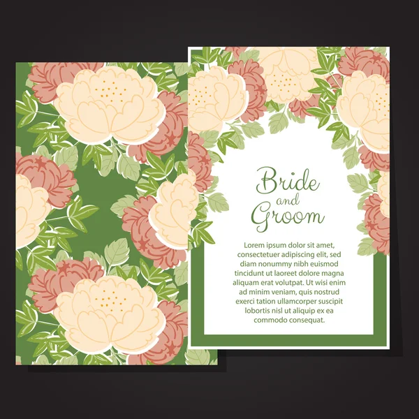 Wedding invitation card Stock Vector by ©All-about-Flowers 64104965