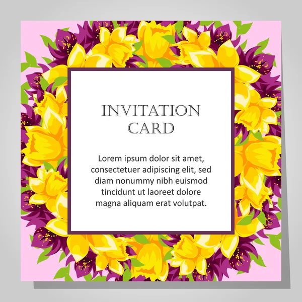 Beautiful invitation card Stock Vector by ©All-about-Flowers 64101971