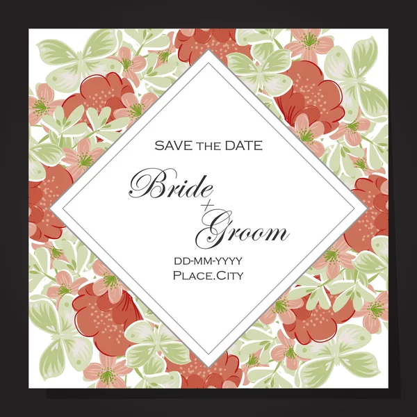 Wedding invitation card Stock Vector by ©All-about-Flowers 64105073
