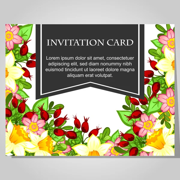 Beautiful invitation card Stock Vector by ©All-about-Flowers 65507499