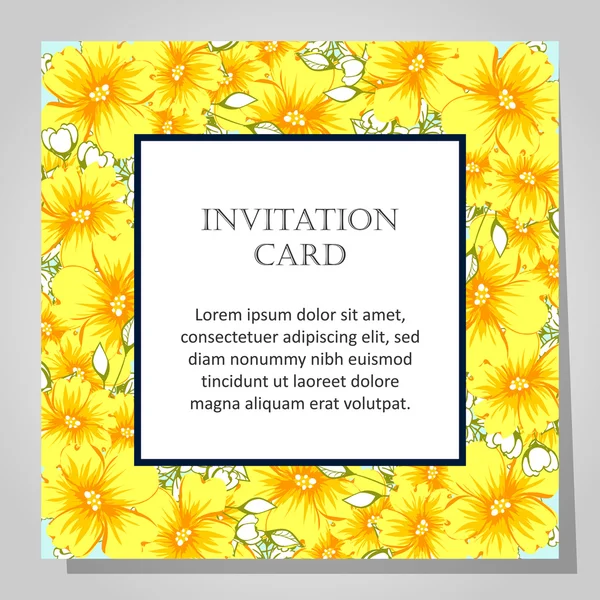 Beautiful invitation card Stock Vector by ©All-about-Flowers 64103589