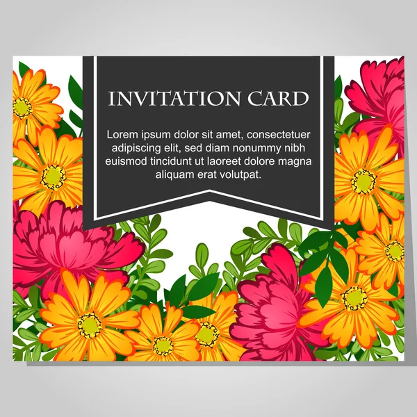 Beautiful invitation card Stock Vector by ©All-about-Flowers 65509039