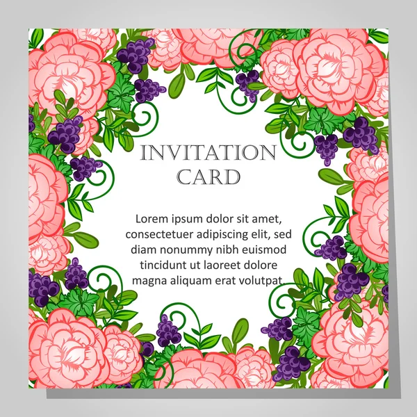 Beautiful invitation card Stock Vector by ©All-about-Flowers 64101265