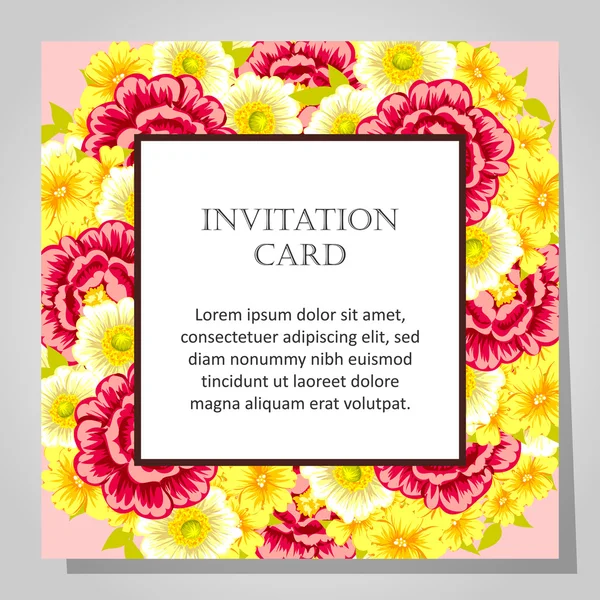 Beautiful invitation card Stock Vector by ©All-about-Flowers 64102277