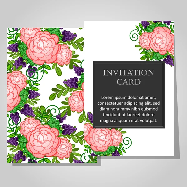Beautiful invitation card Stock Vector by ©All-about-Flowers 64100719