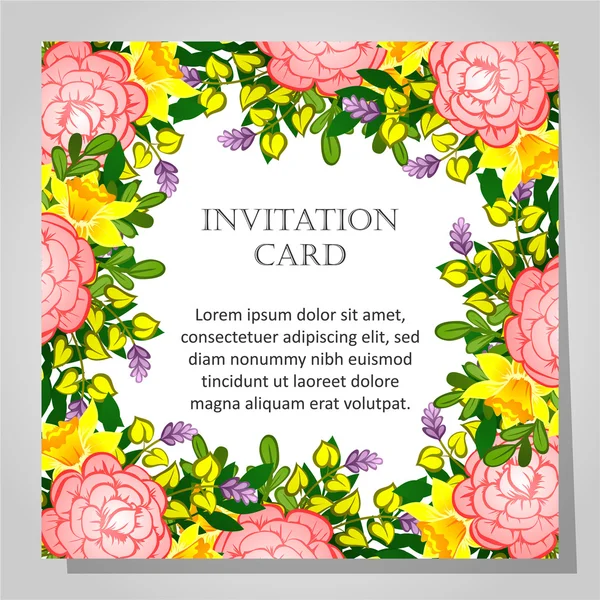 Beautiful invitation card Stock Vector by ©All-about-Flowers 64105119