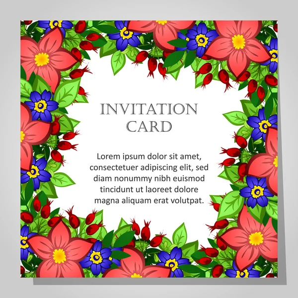 Beautiful invitation card Stock Vector by ©All-about-Flowers 64102277