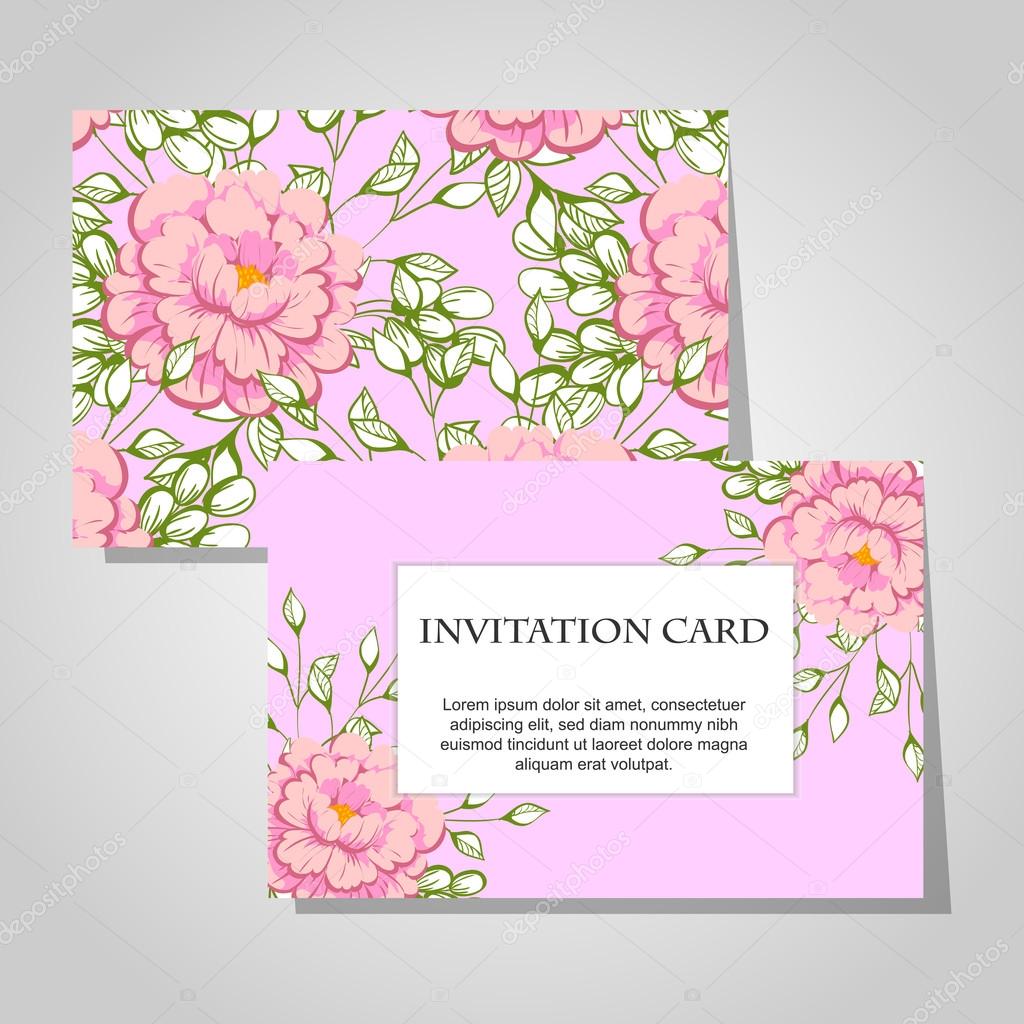 Beautiful invitation card Stock Vector by ©All-about-Flowers 64100957