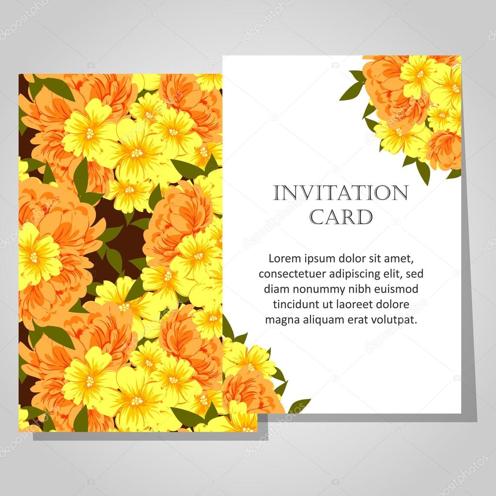 Beautiful invitation card Stock Vector by ©All-about-Flowers 64101097