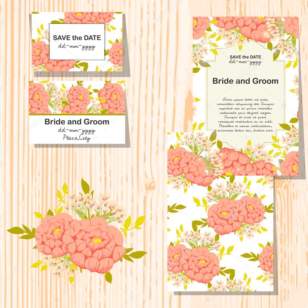 Wedding invitation cards Stock Vector Image by ©All-about-Flowers #64102519