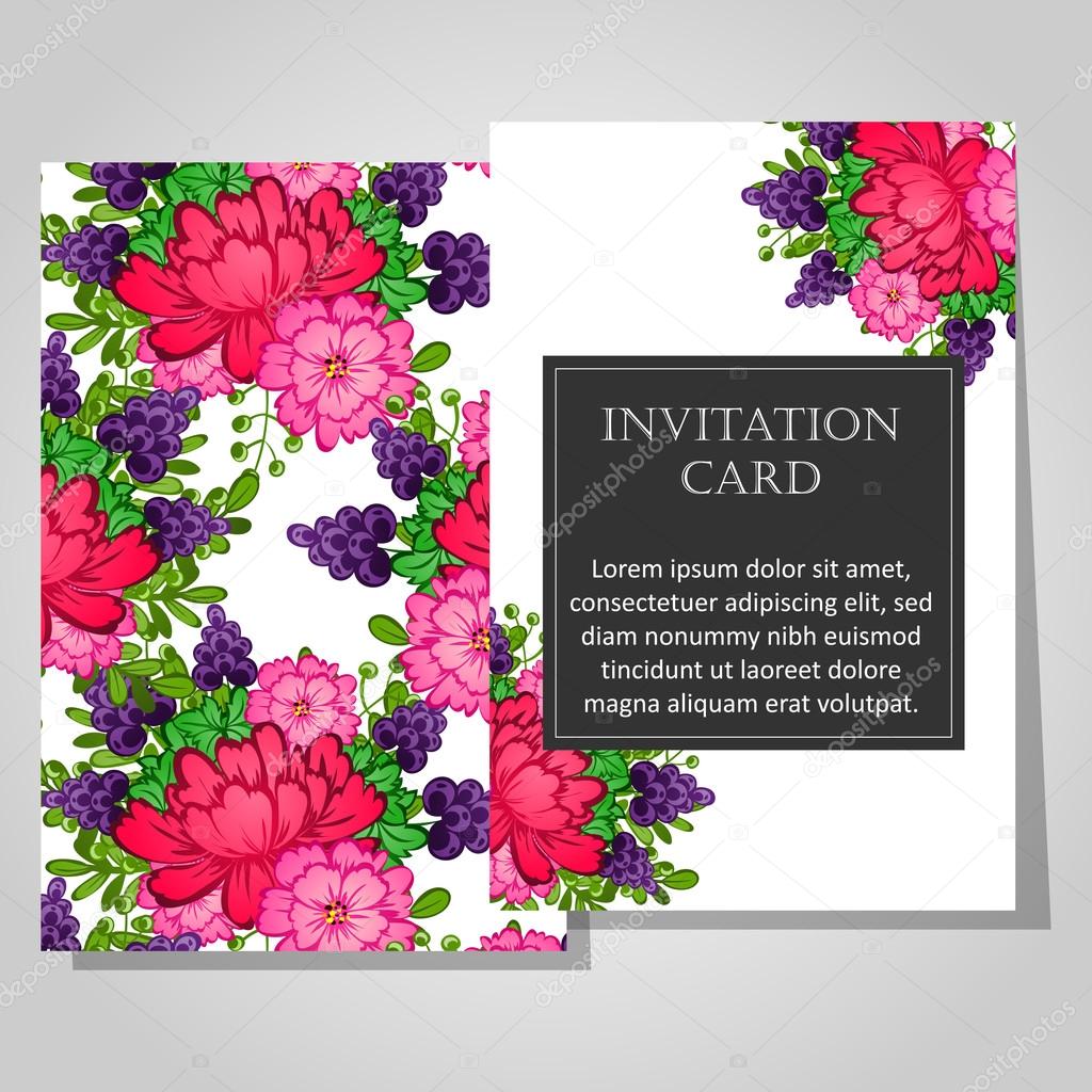 Beautiful invitation card Stock Vector by ©All-about-Flowers 64102831