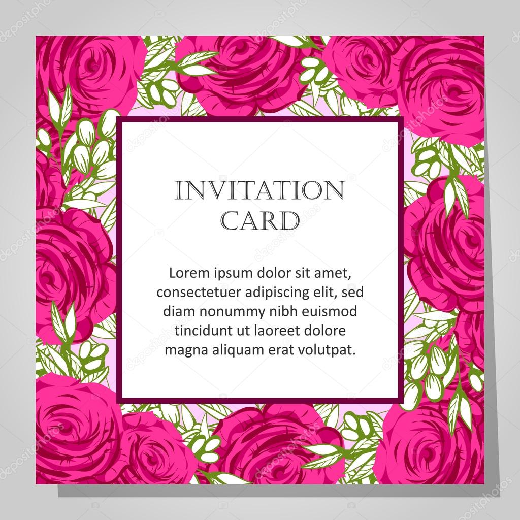 Beautiful invitation card Stock Vector by ©All-about-Flowers 64105119