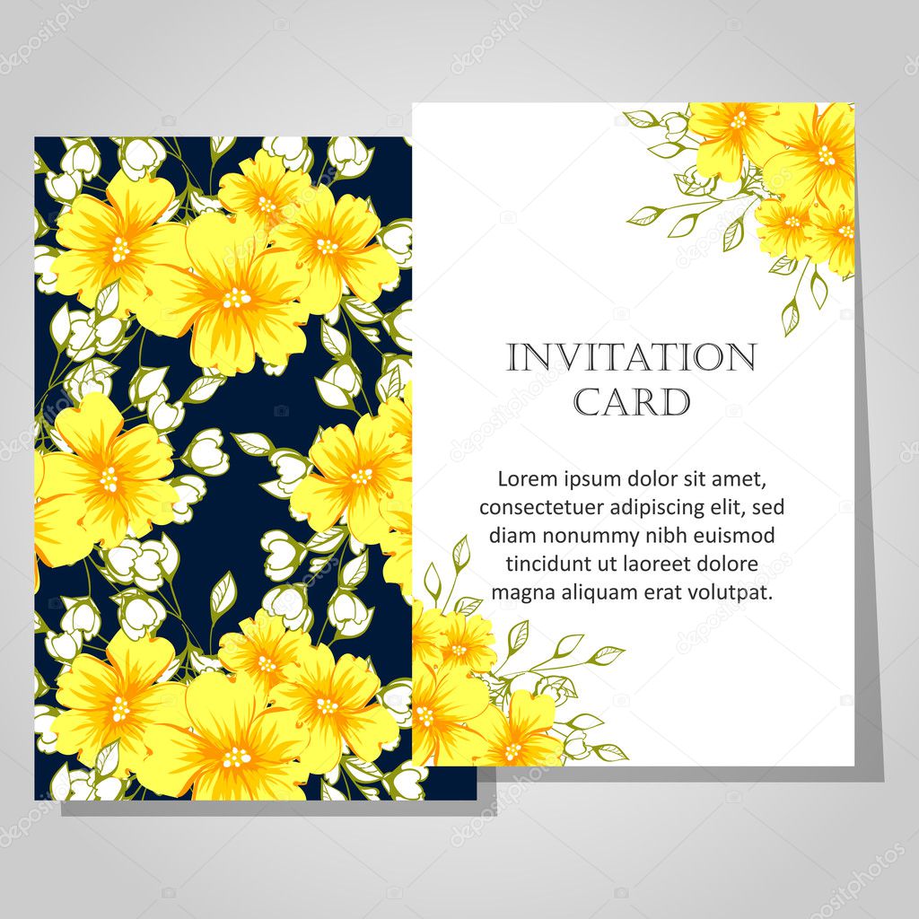 Beautiful invitation card Stock Vector by ©All-about-Flowers 64105673