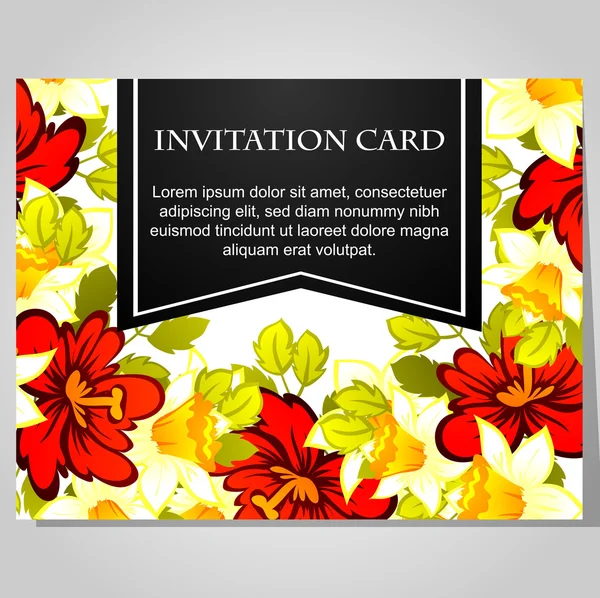 Beautiful invitation card Stock Vector by ©All-about-Flowers 64101351