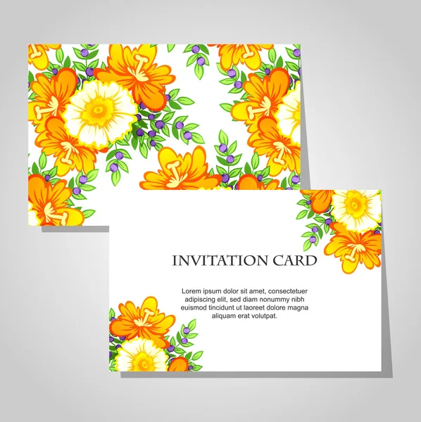 Beautiful invitation card Stock Vector by ©All-about-Flowers 64101487