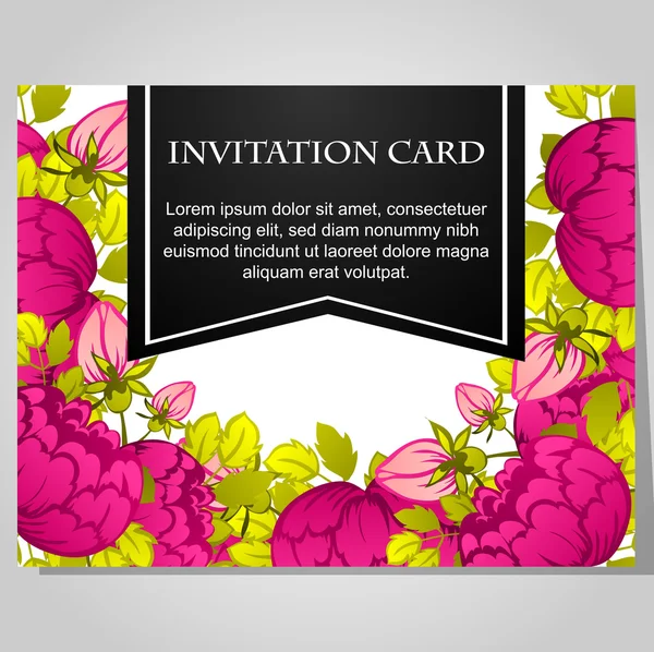 Beautiful invitation card Stock Vector by ©All-about-Flowers 64101351