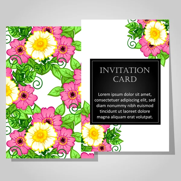Beautiful invitation card Stock Vector by ©All-about-Flowers 64101273