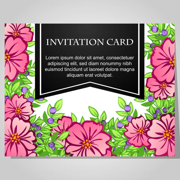Beautiful invitation card Stock Vector by ©All-about-Flowers 64101351