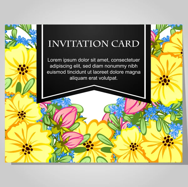 Beautiful invitation card Stock Vector by ©All-about-Flowers 64106345