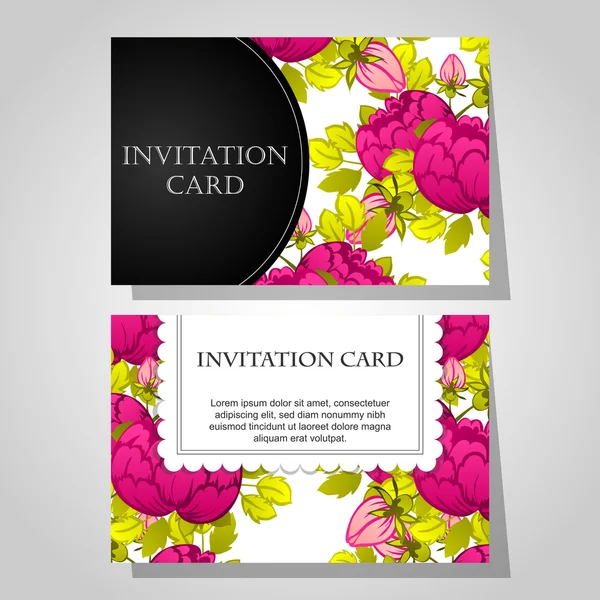 Invitations with floral background Stock Vector by ©All-about-Flowers ...