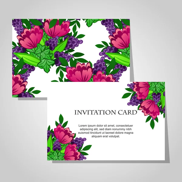 Beautiful invitation card Stock Vector by ©All-about-Flowers 64104191