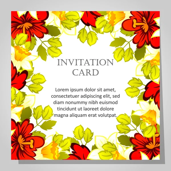 Beautiful invitation card Stock Vector by ©All-about-Flowers 64101971