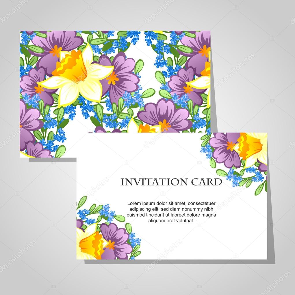 Beautiful invitation card Stock Vector by ©All-about-Flowers 65507959