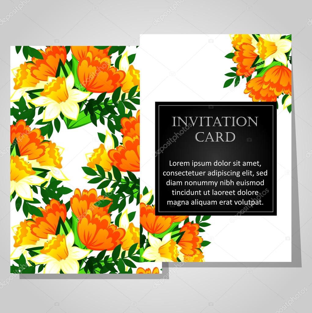 Beautiful invitation card Stock Vector by ©All-about-Flowers 65510111