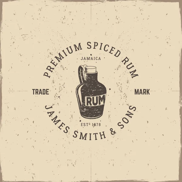 Vintage handcrafted poster template with old barrels and vector sign ...