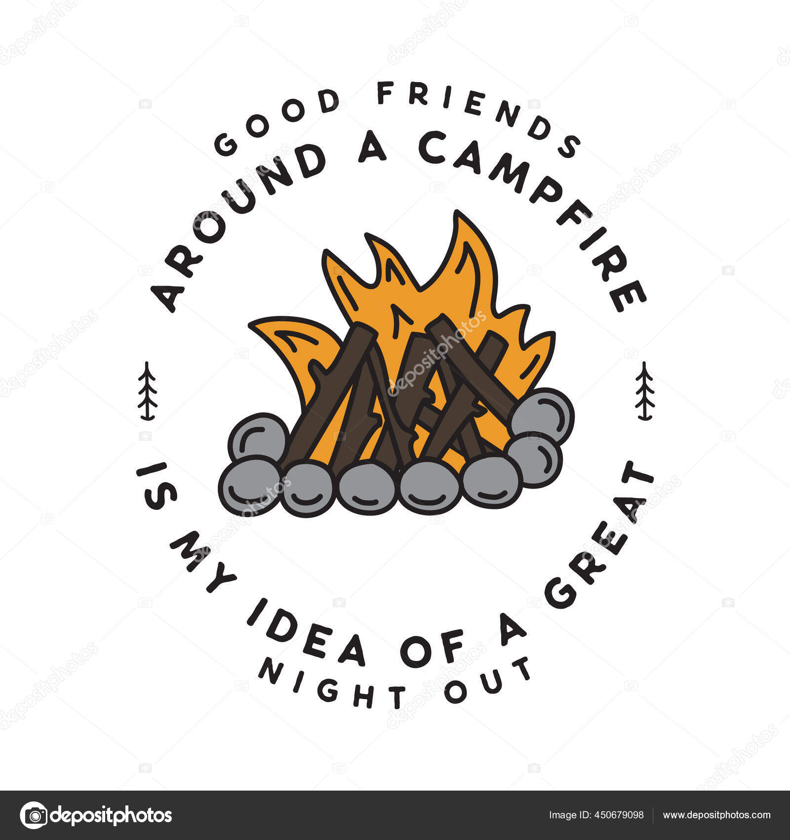 Vintage camping logo, adventure emblem illustration design. Outdoor ...