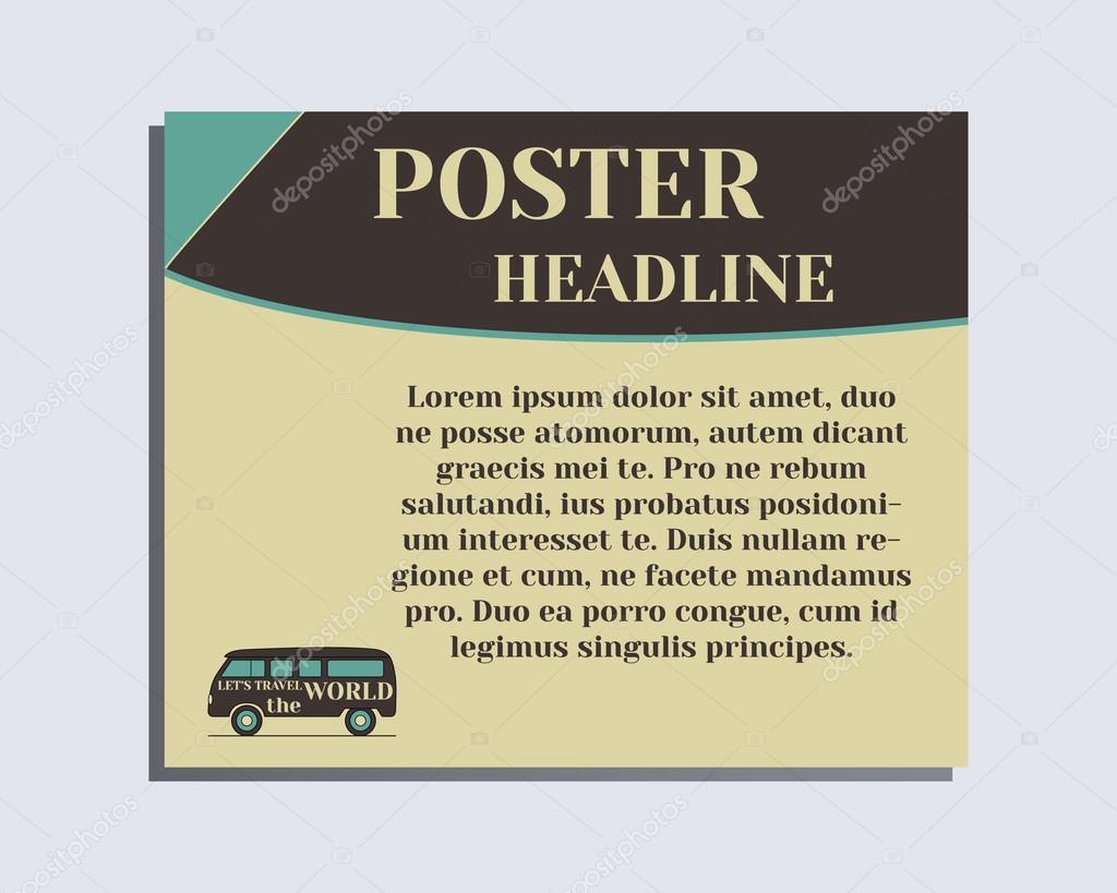 Travel and Camping Poster design Layout template. Rv park and ...