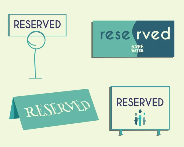 Reserved sign Vector Art Stock Images | Depositphotos