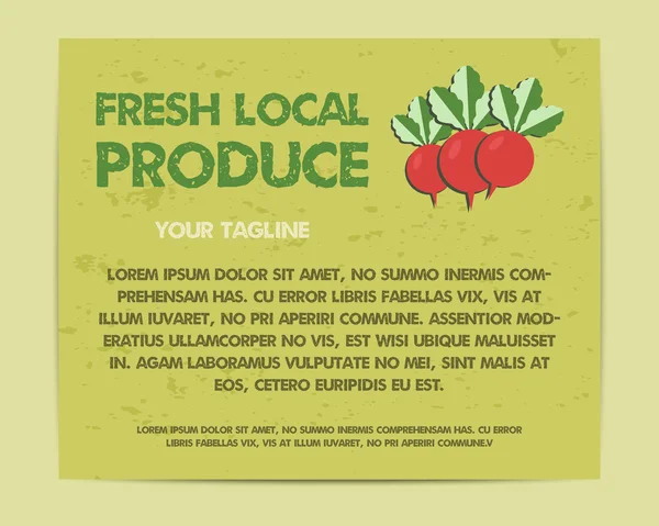 Stylish Farm Fresh poster, template or brochure design with carrot ...