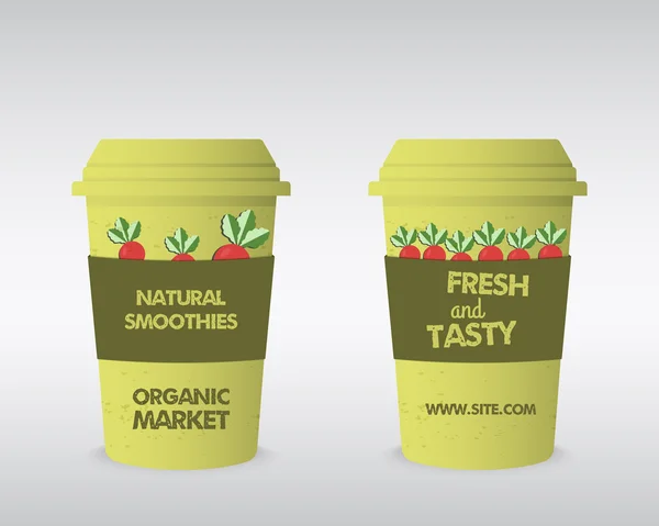 Summer Farm Fresh sticker, template or brochure design with radish ...