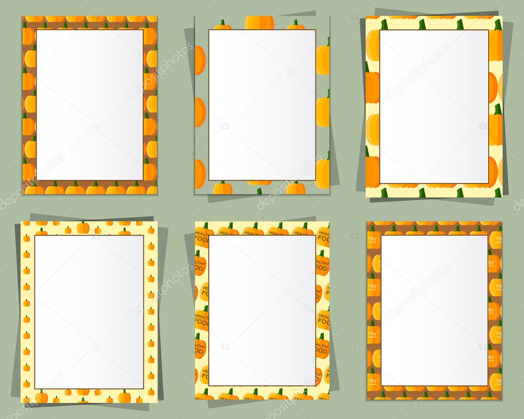 A4 and A3 Format paper design vector with text, picture frame and ...