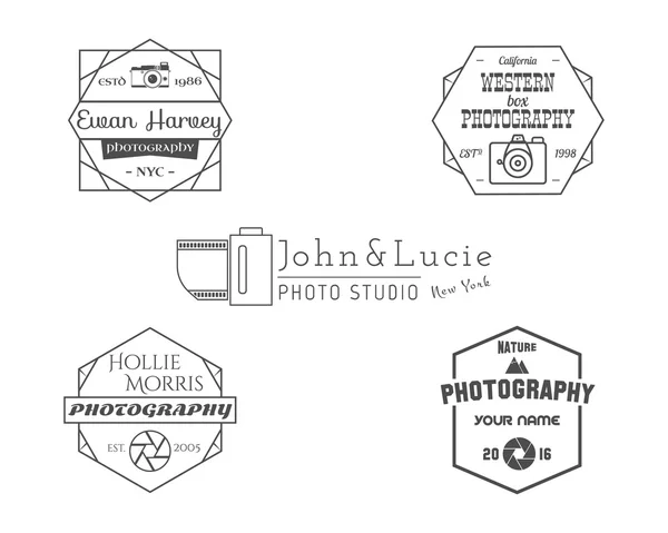 Vintage Photography studio Badges, Labels. Monochrome design with old ...