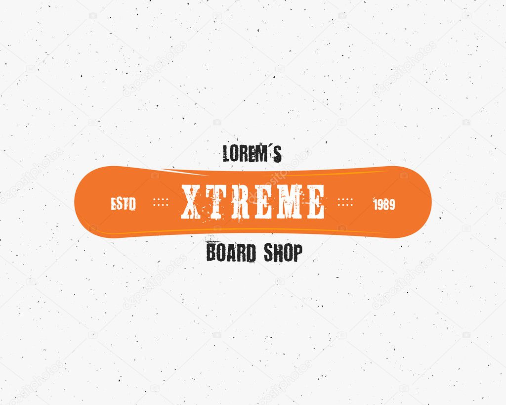Snowboarding extreme shop logo, label templates Winter snowboard sport ...