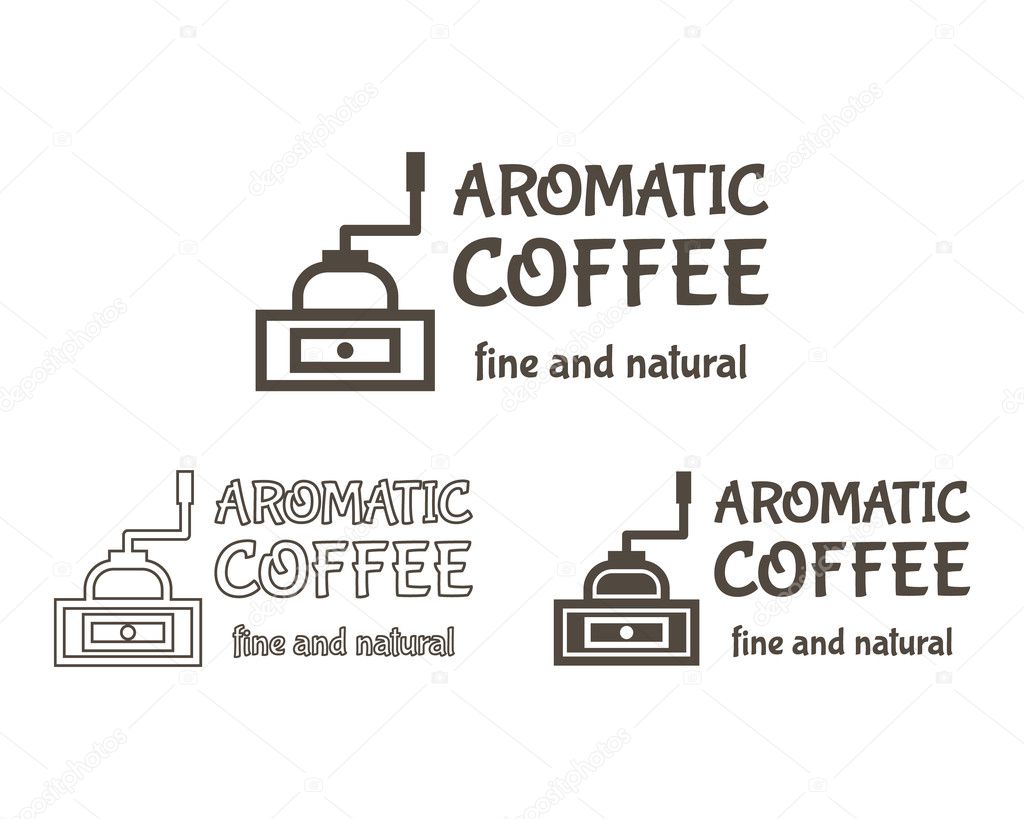 Set of Vector Coffee mill Elements and Cafe Accessories Illustration ...