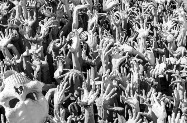 Hands of sin men in hell with the walkway — Stock Photo © kessudap ...