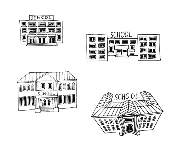 Simple School Building Drawing