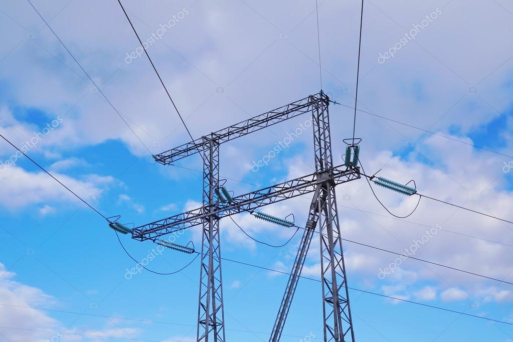 Reliance power lines with cables. Stock Photo by ©BalaguR 100449162