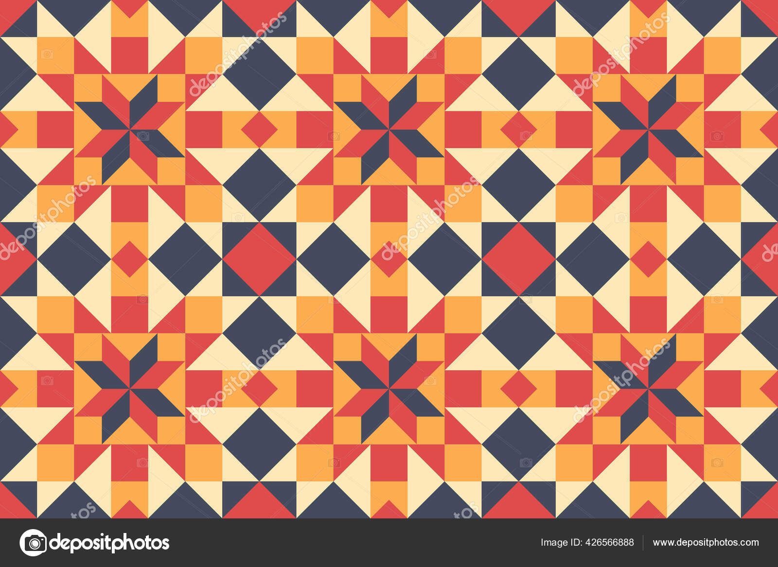 Patchwork Seamless Pattern Bright Background Rustic Style Vector ...