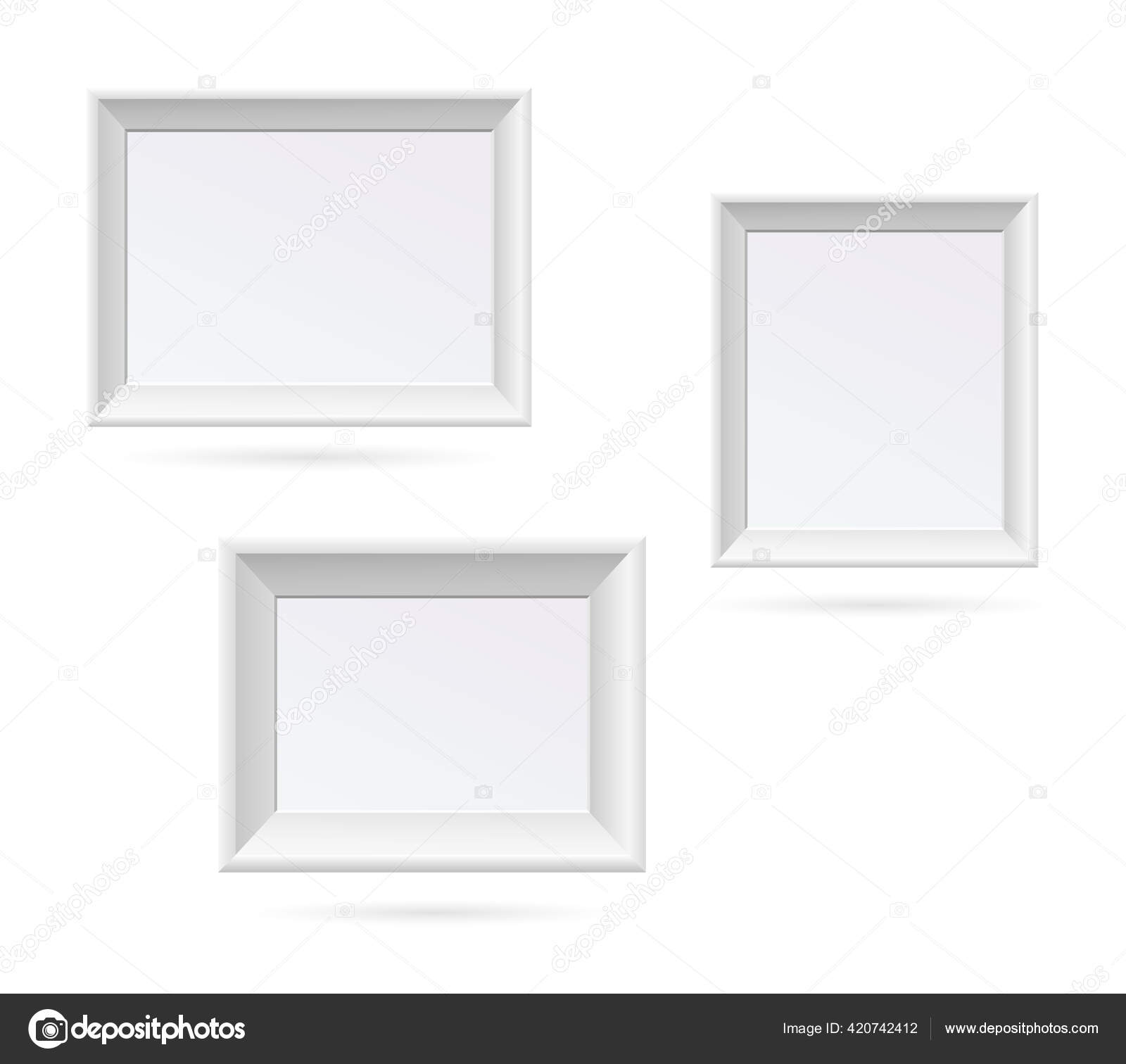 Presentation Rectangular Picture Frame Design Element Shadow ...