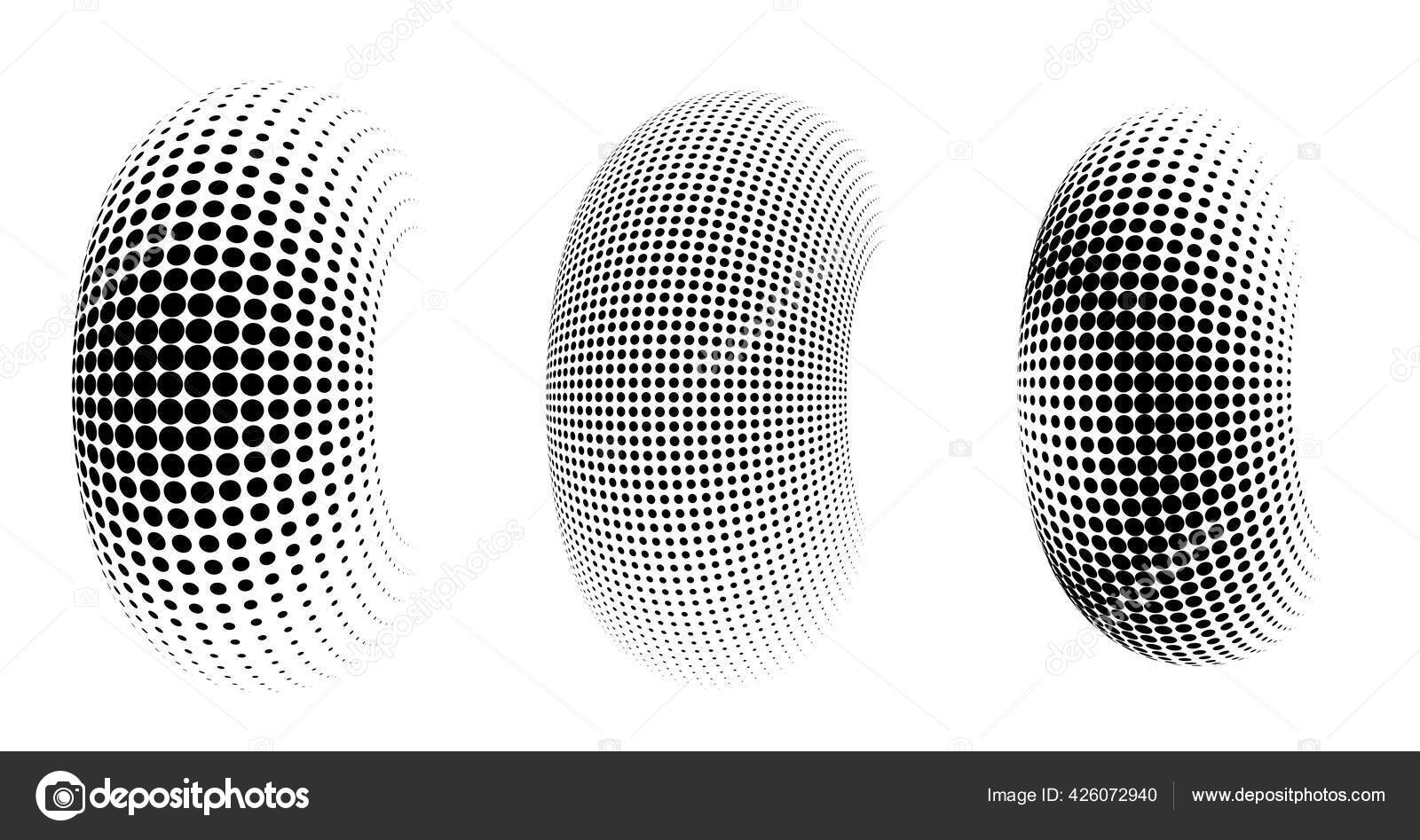Design Elements Symbol Editable Icon Halftone Dot Square Pattern White ...