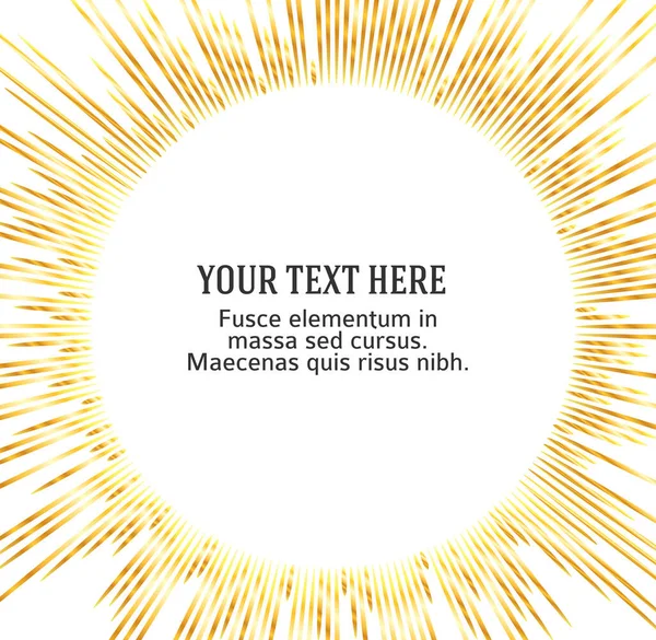Summer Golden Yellow Disk Background Rays Sun Light Burst Hot Stock ...