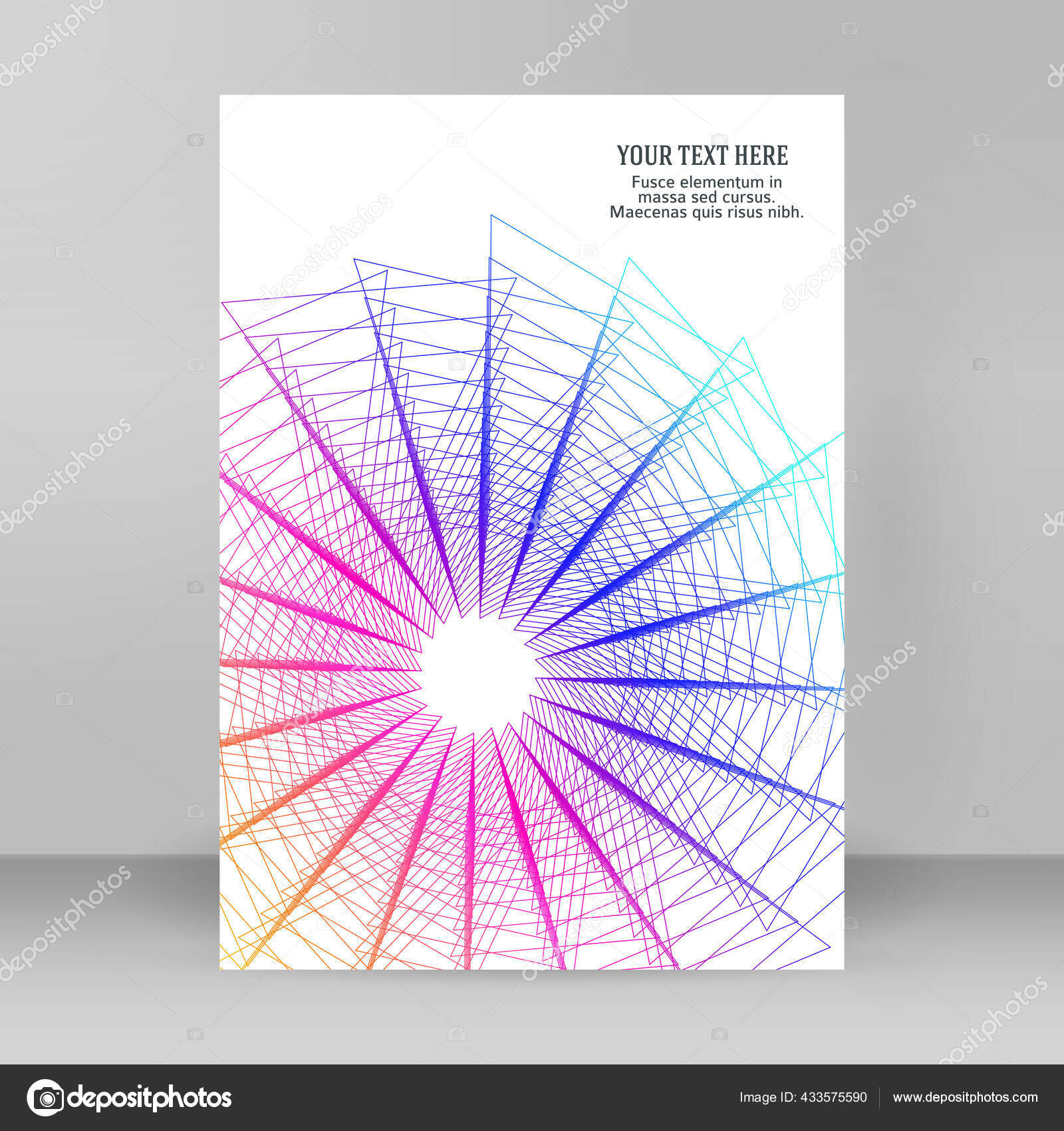 Design Elements Presentation Template Blank Rectangular Format Page ...