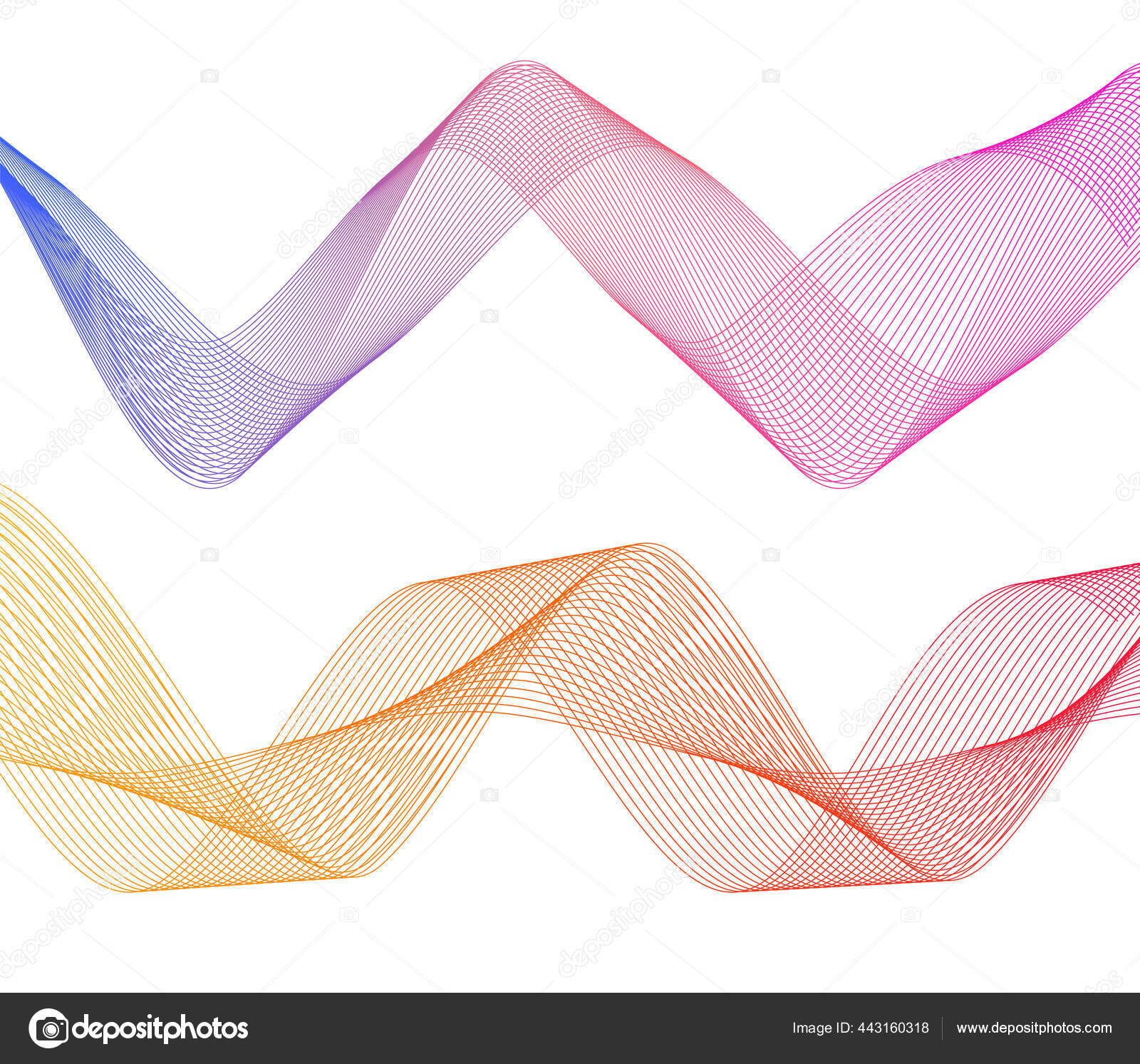 Design Elements Wave Many Color Lines Abstract Vertical Wavy Stripes ...