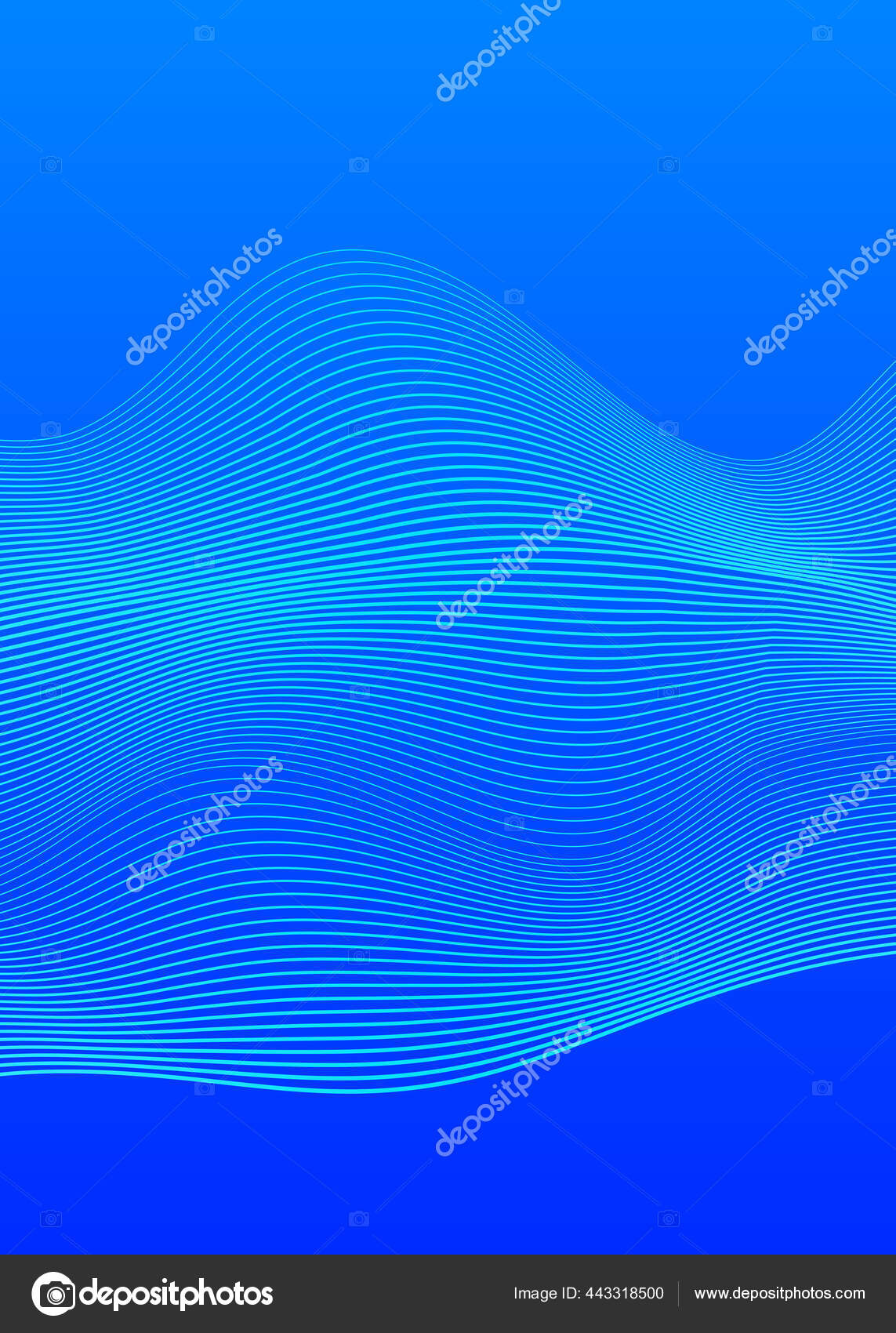 Blue Color Linear Background Design Elements Wave Many Gray Lines Stock ...